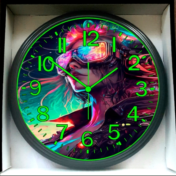 Wall Decor | Retro Psychedelic Music Studio Lounge Glow In The Dark ...